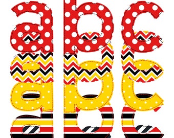 FIVE COMPLETE ALPHABETS Digital Mermaid Glitter Faux Applique | Etsy