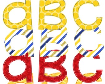 FIVE COMPLETE ALPHABETS Digital Mermaid Glitter Faux Applique | Etsy