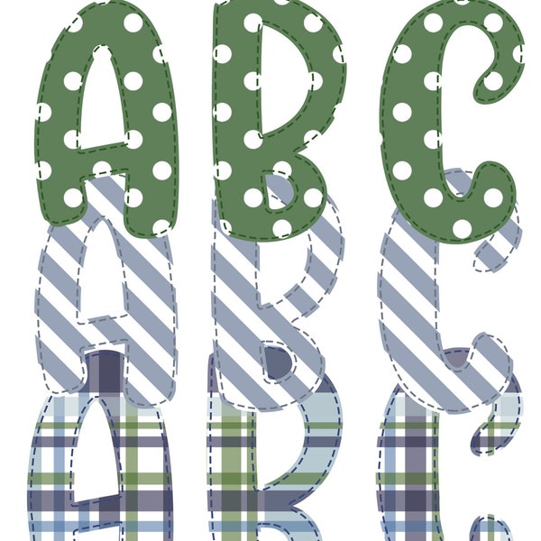 Faux Embroidery Font - Etsy