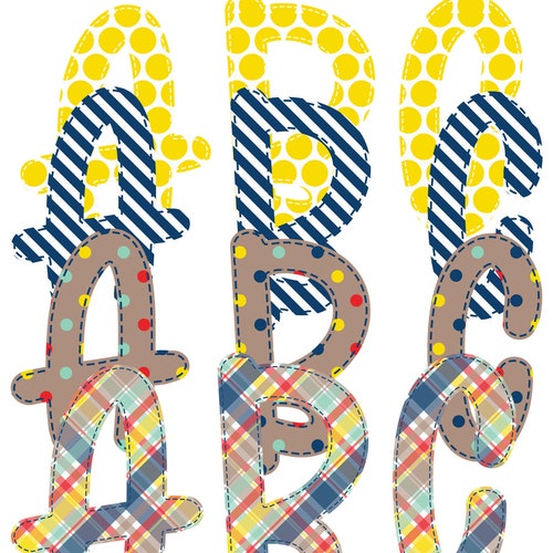 Watercolor PNG Faux Applique Alphapack Alphabet Font Download - Etsy