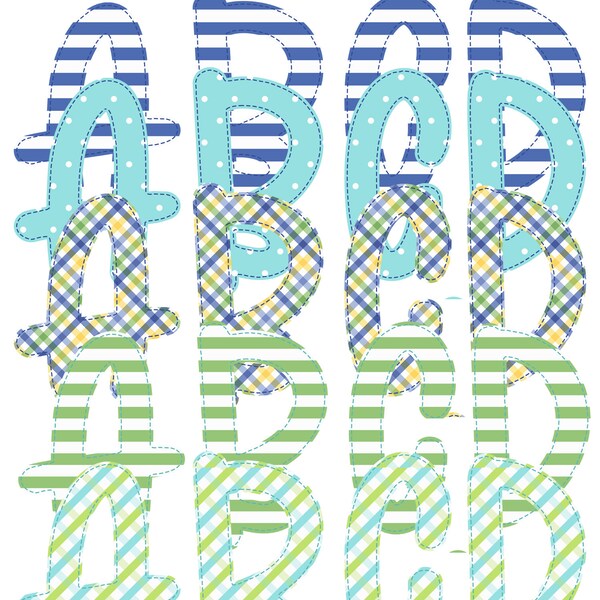 Gingham Embroidery Font - Etsy