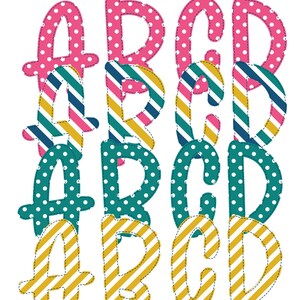 Watercolor PNG Faux Applique Alphapack Alphabet Font Download - Etsy