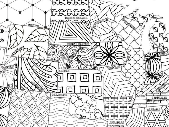 Midwest States Map Coloring Page