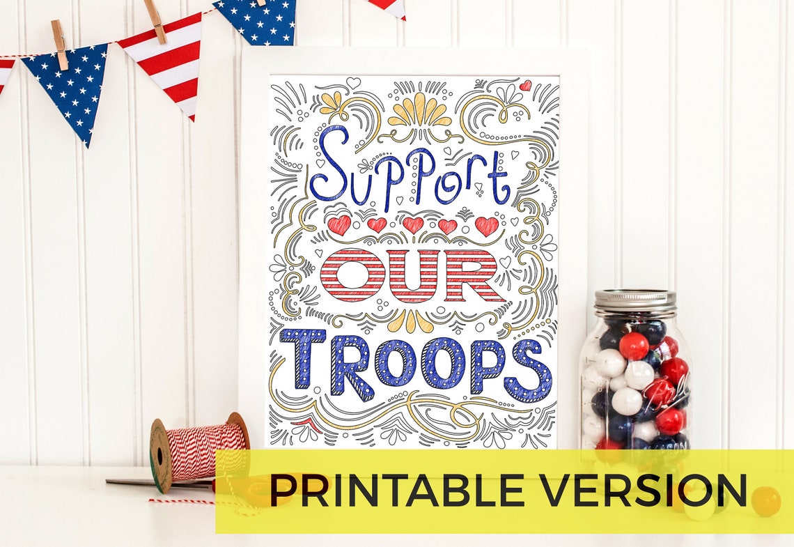 Support Our Troops Printable Coloring Page | Air Force | Official U.S ...