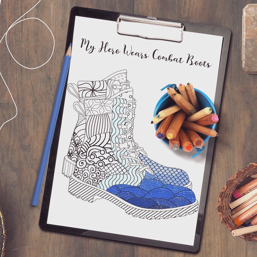 Military Printable Coloring Page for Adults and Kids | My Hero Wears ...