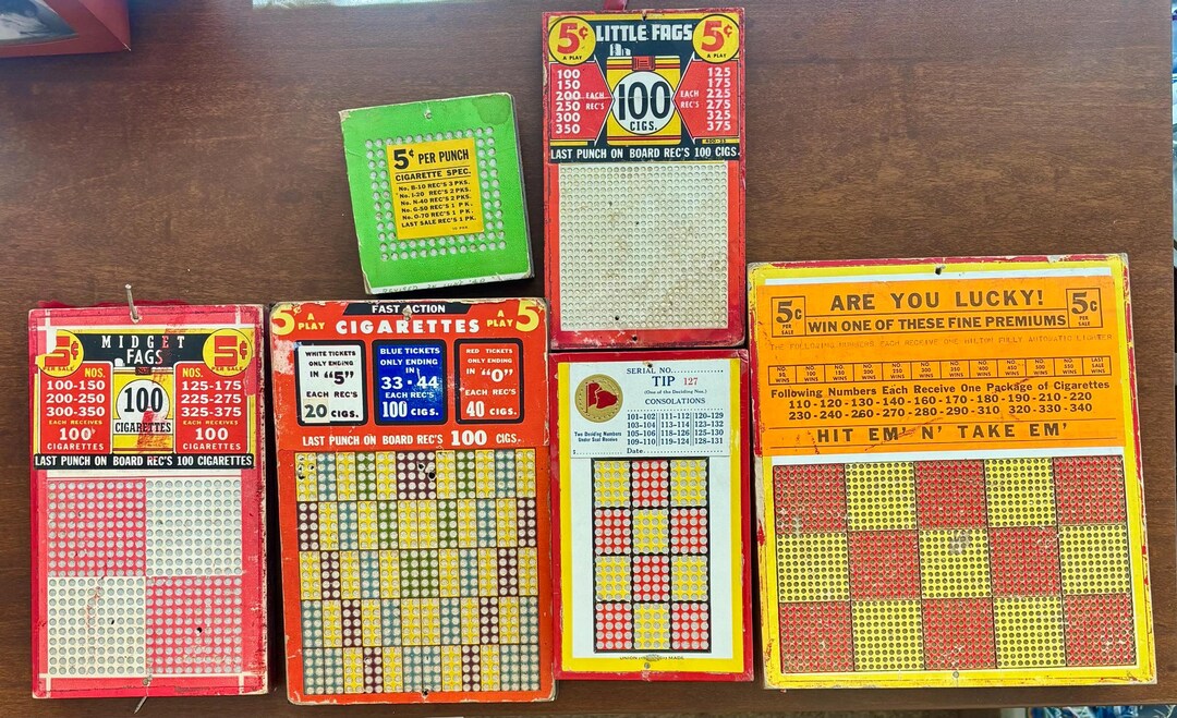 PUNCH BOARDS - Rare Vintage 1940's+ (sold as Set of 6) - Etsy