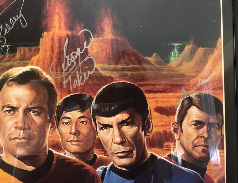STAR TREK Lithograph Autographed by all Original Cast | Etsy