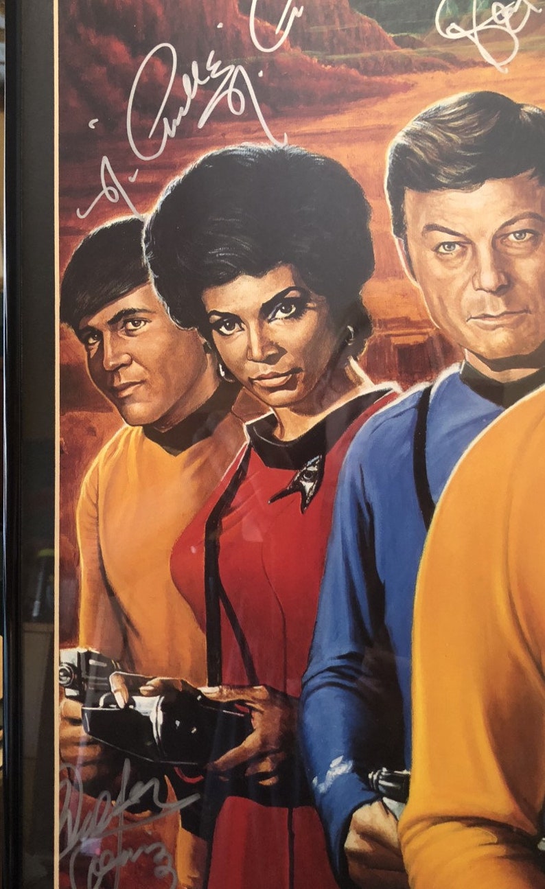 STAR TREK Lithograph Autographed by all Original Cast | Etsy