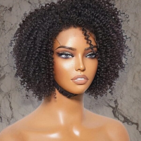 Human Hair Wig Curly Short - Etsy