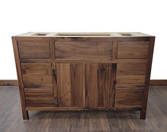 48 White Hard Maple Bathroom Vanity Double Sink - Etsy