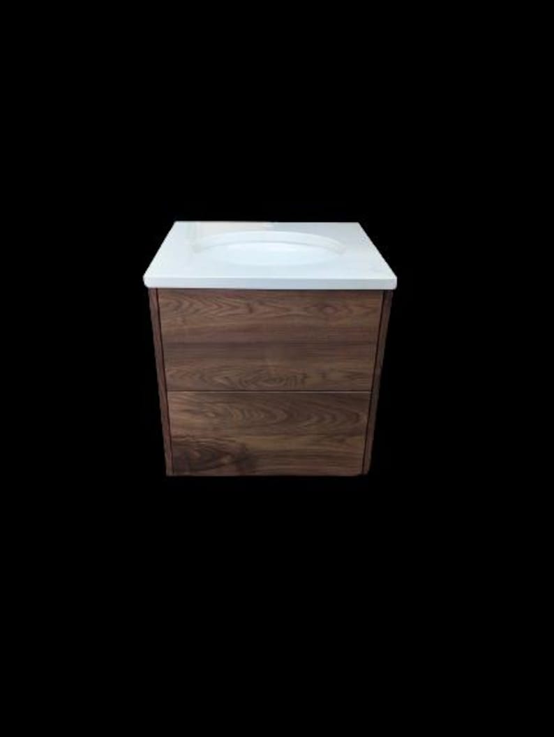24" Two Drawer Floating Bathroom Vanity | Single Drawer | Single Sink ...