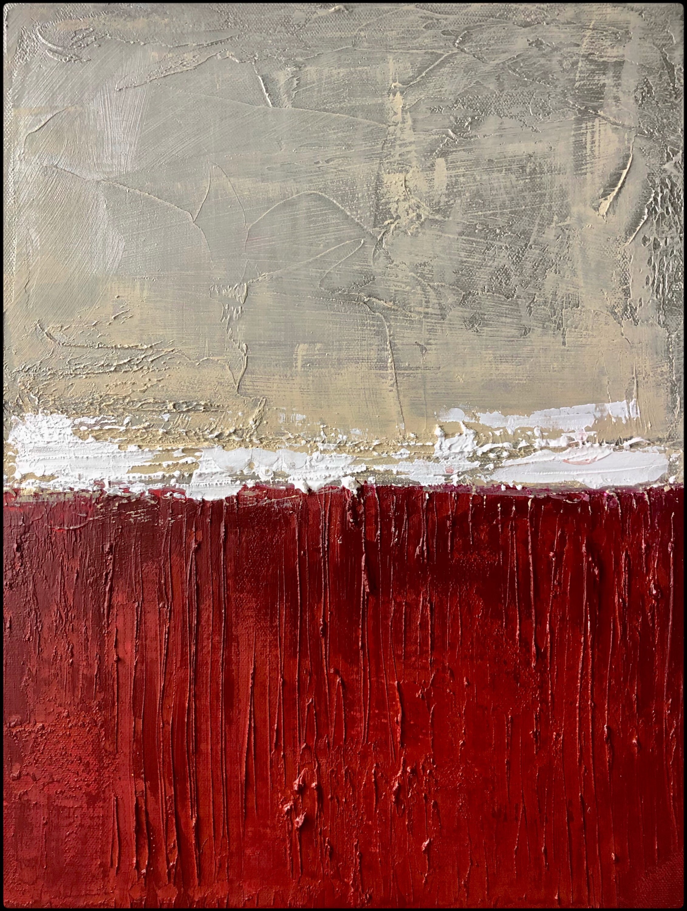 Red Abstract Canvas Painting, Modern Wall Art (12x16 Inches) - Etsy