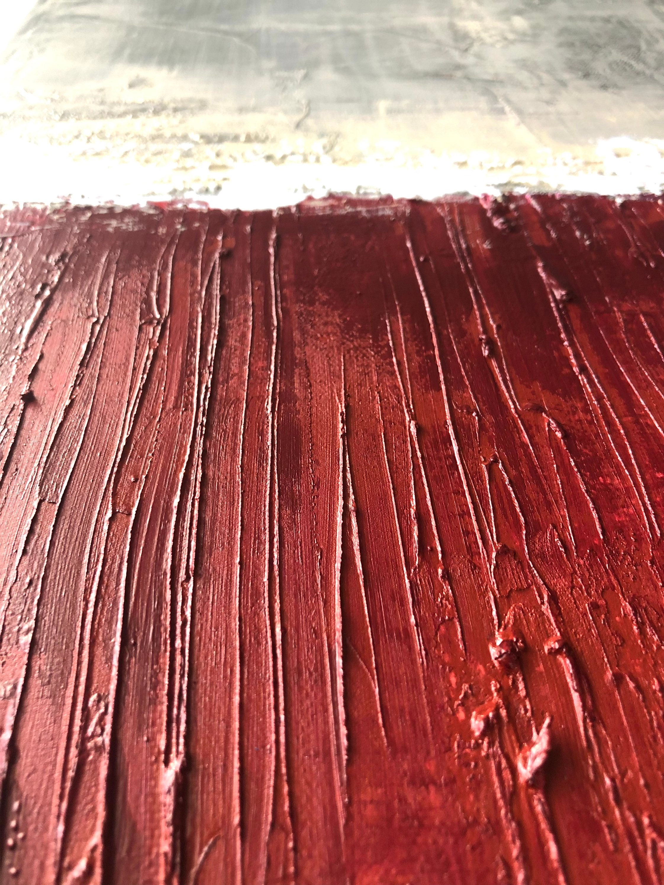 Red Abstract Painting, Wall Art, Handmade Painting, Modern Art, Small ...