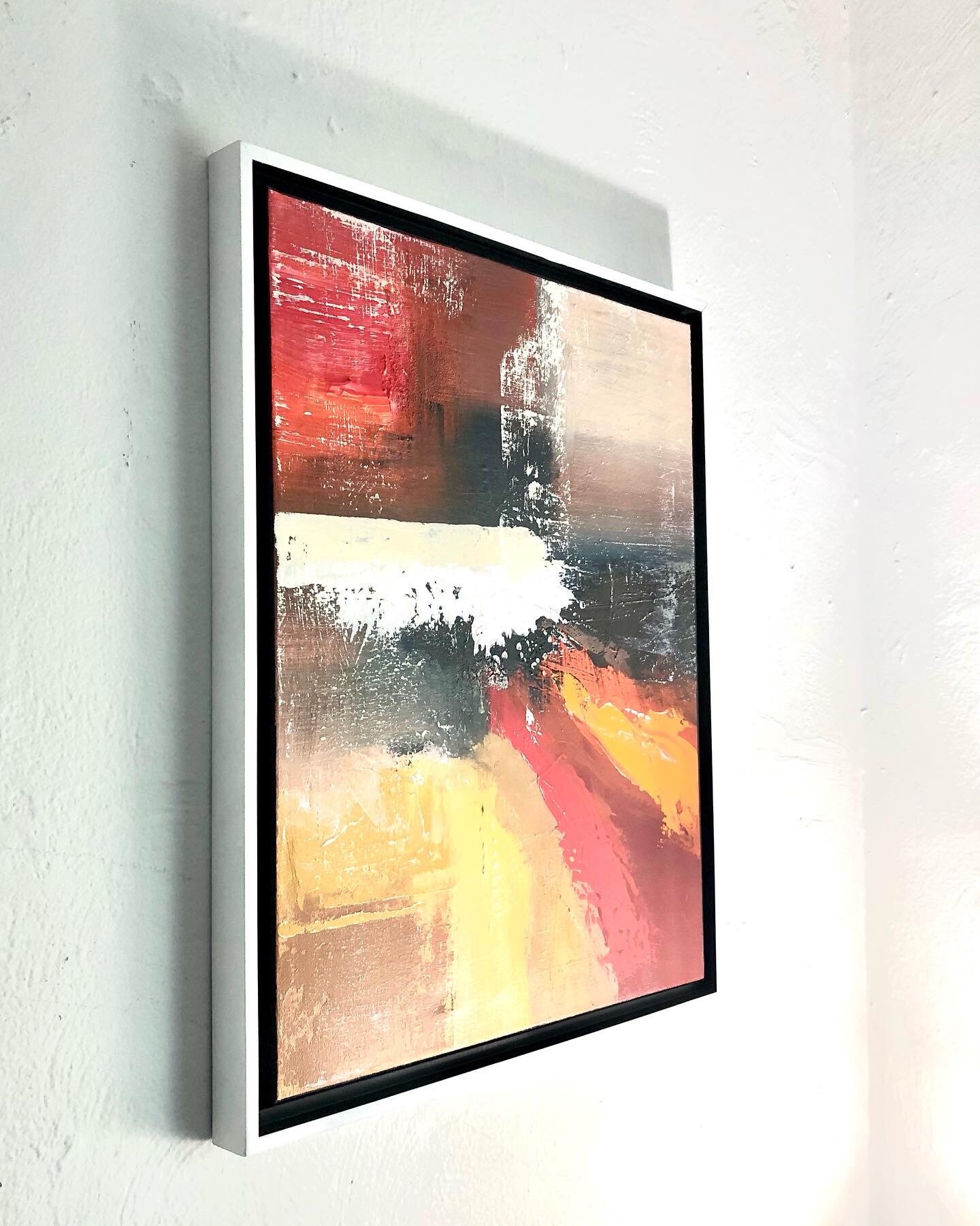 Red Abstract Painting,, Modern Art, Handmade Acrylic Framed Wall Art ...