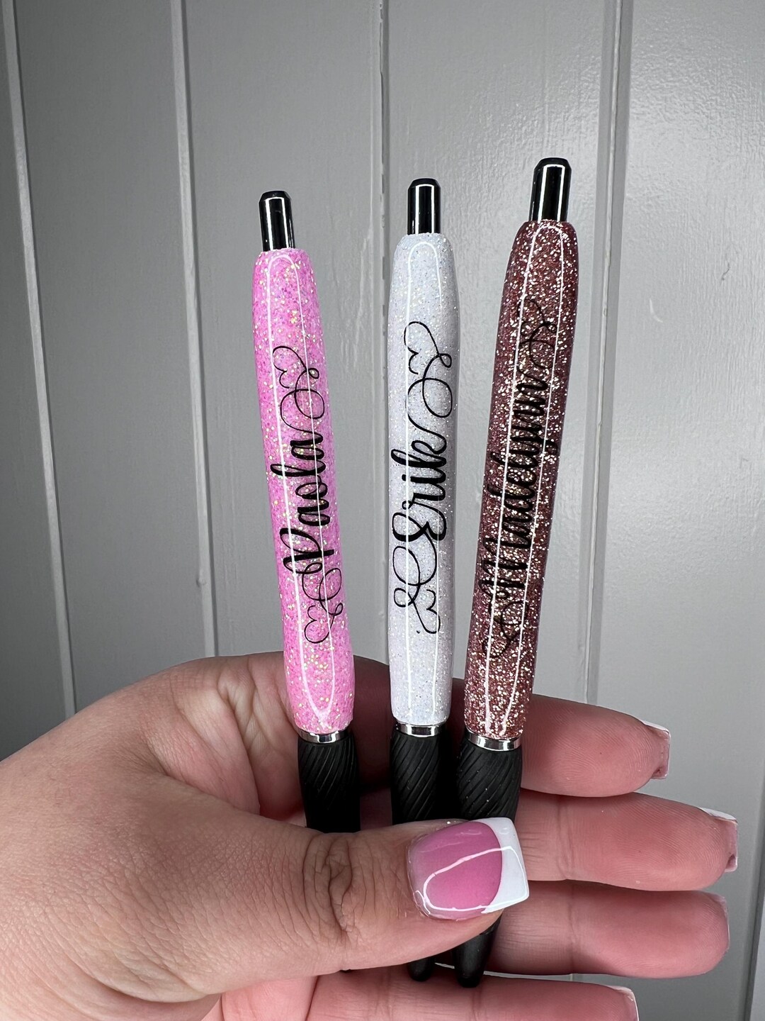 Sharpie S-gel Glitter Pens, Personalized Pens, Black Ink Pen With Grip ...