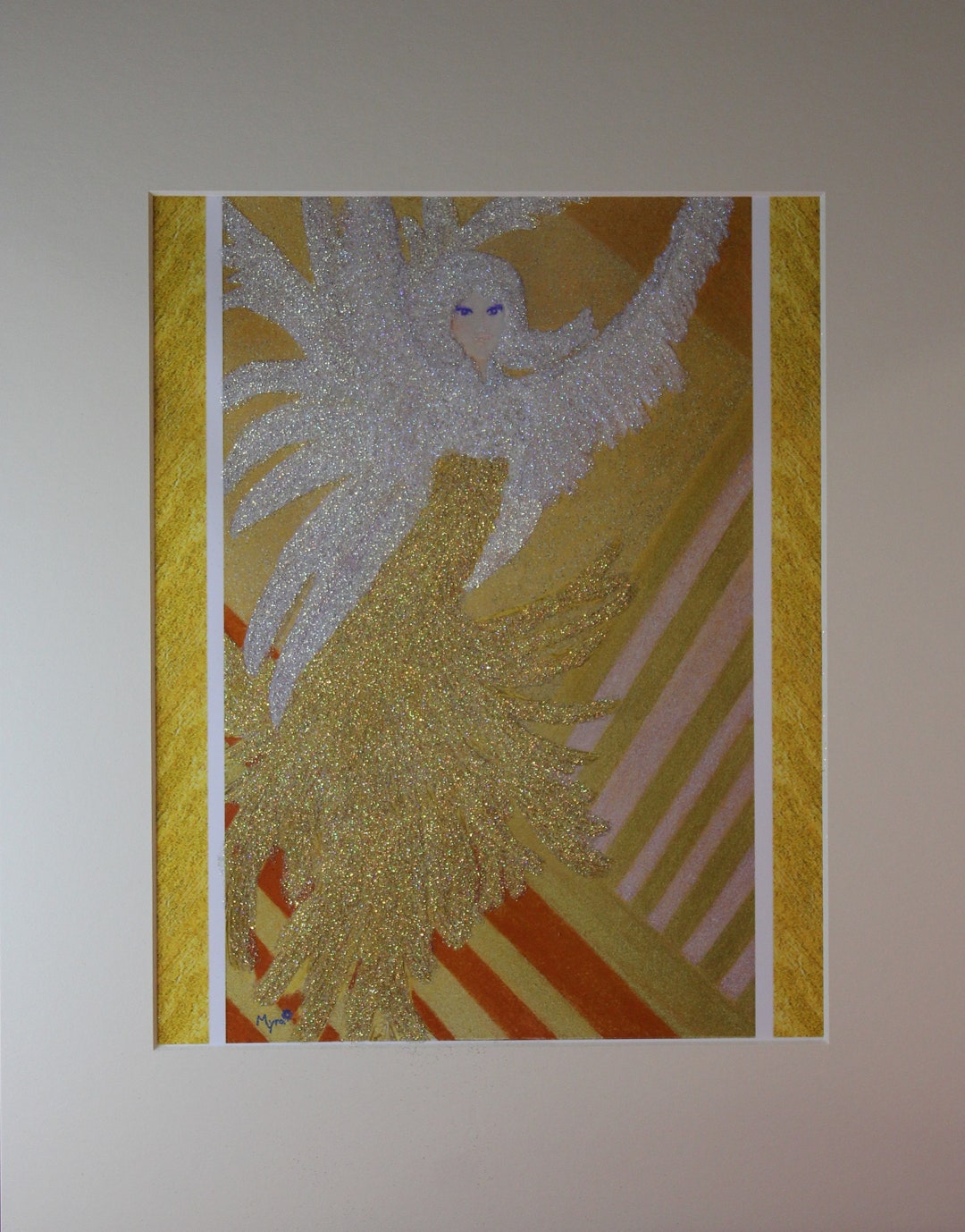 Angelica-hand Embellished Print - Etsy