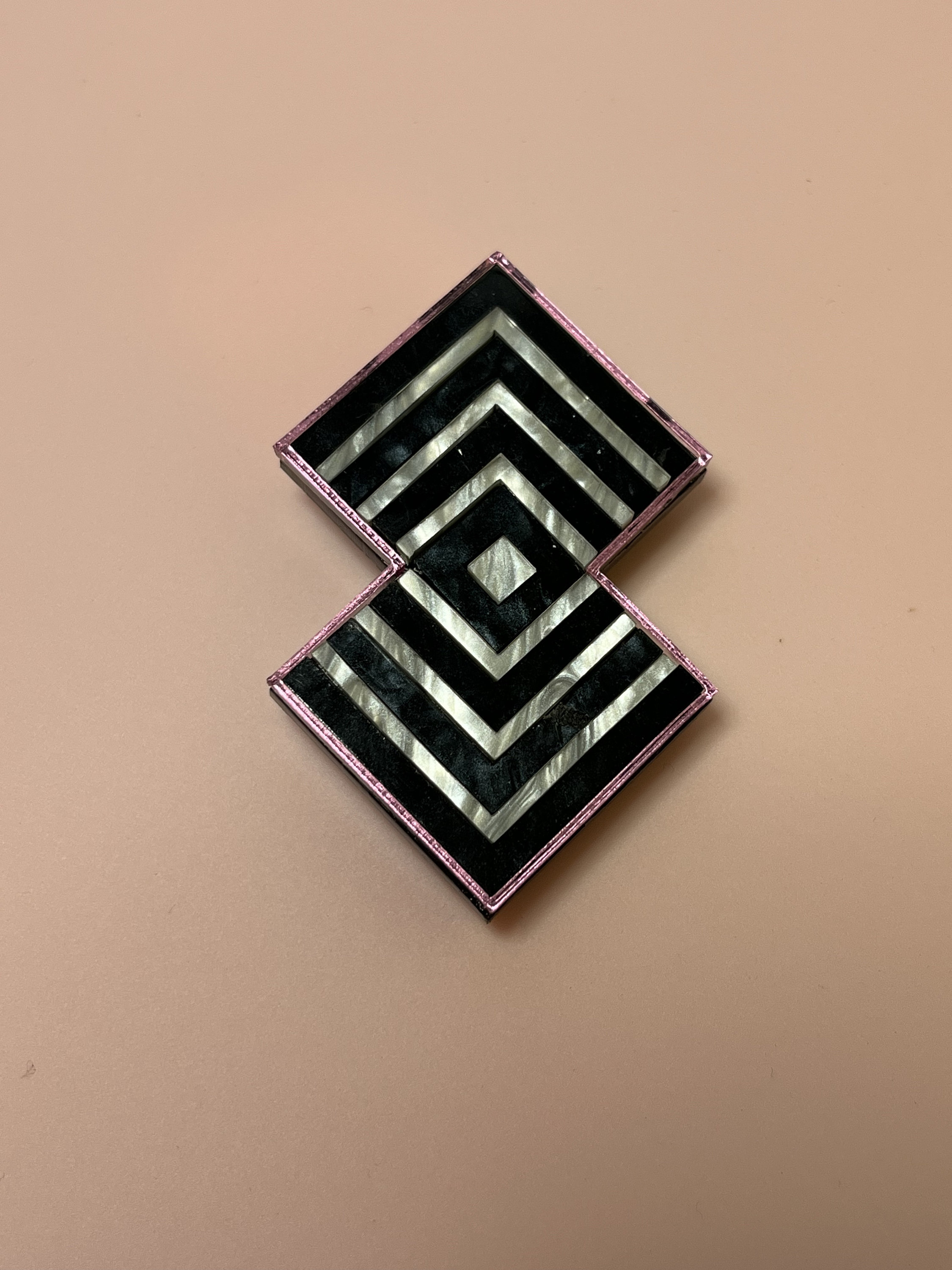 Art Deco Style Barbie-core Brooch - Etsy