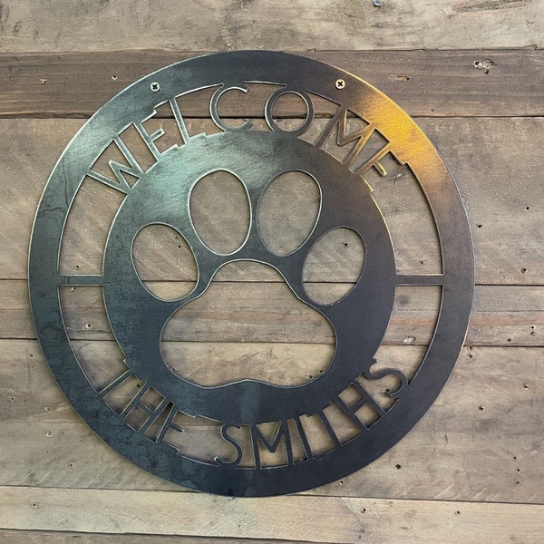 Metal Paw Print Signs - Etsy