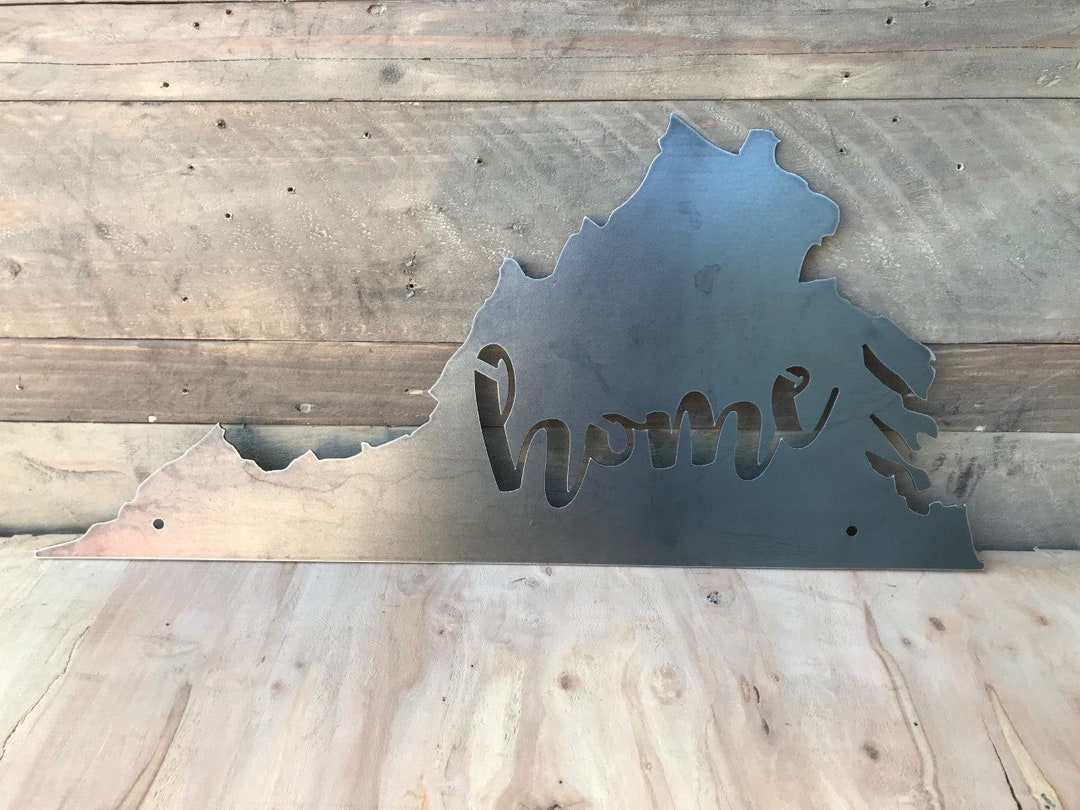 Virginia - Home - State Cut Out - Metal Decor - Etsy