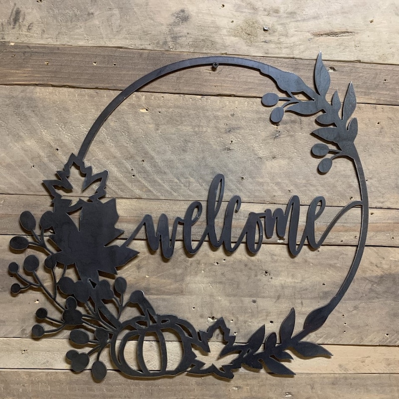 Metal Wreath Signs - Etsy
