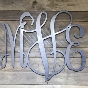 Custom Metal Monogram Sign - Etsy