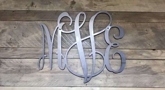 Custom Metal Monogram Sign - Etsy