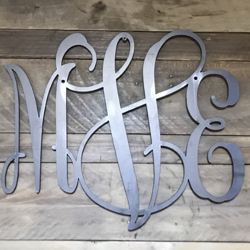 Metal Monogram - Etsy