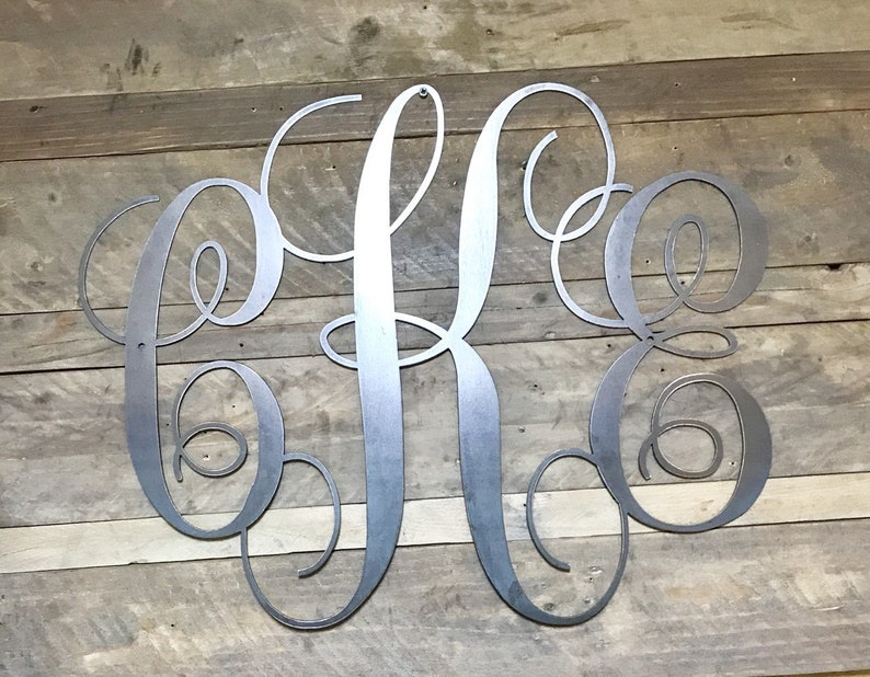 Custom Metal Monogram Sign - Etsy
