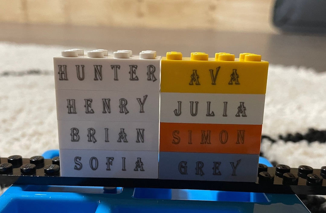CUSTOM Lego Brick Customized Lego Brick With Name or Phrase - Etsy