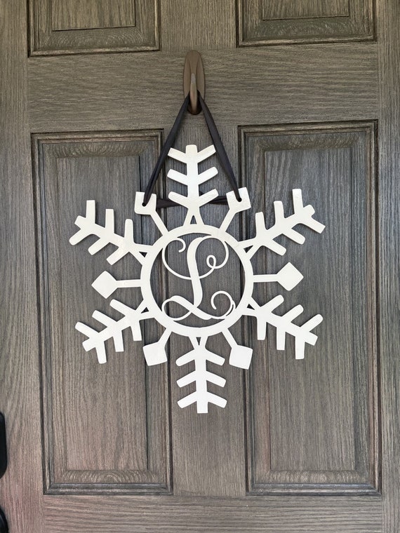 Winter Snowflake Monogram Metal Decor - Etsy