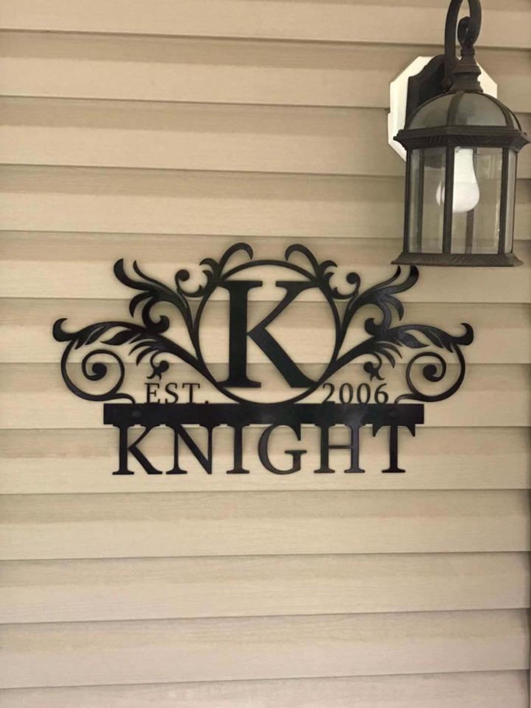 Custom Metal Last Name Sign - Style #2 - Etsy