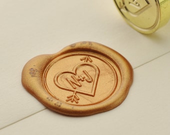 Personalized Initials Wax Seal Stamp Custom Wedding Initials | Etsy