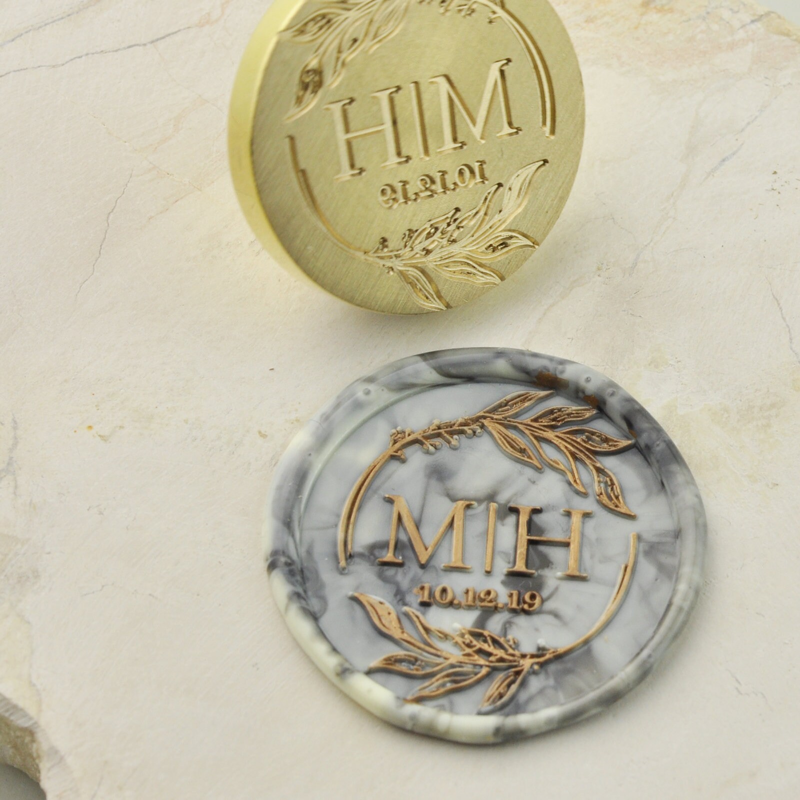 Custom Wax Seal Initials Stamp Personalized Wedding Initials - Etsy