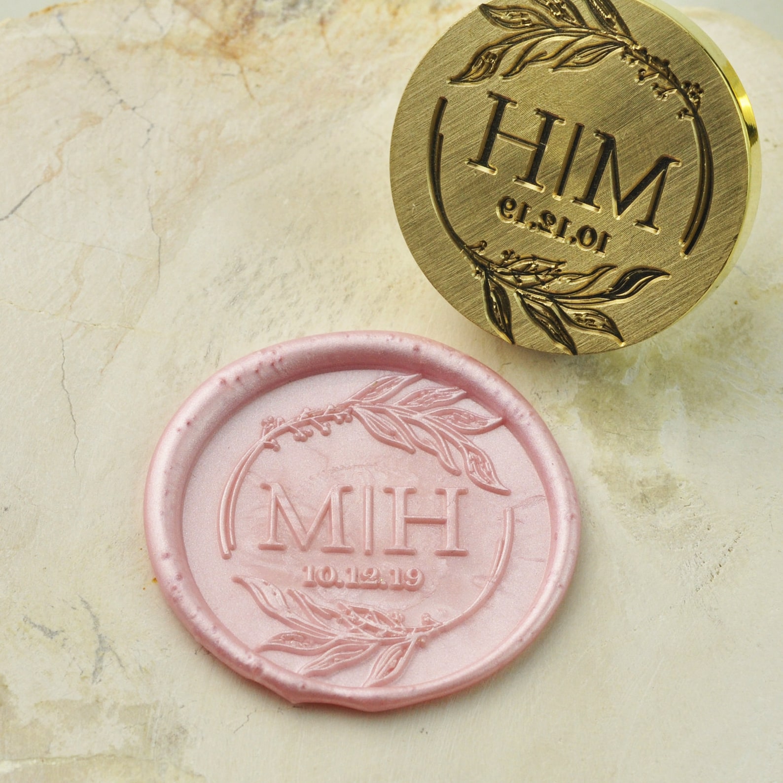 Custom Wax Seal Initials Stamp Personalized Wedding Initials - Etsy
