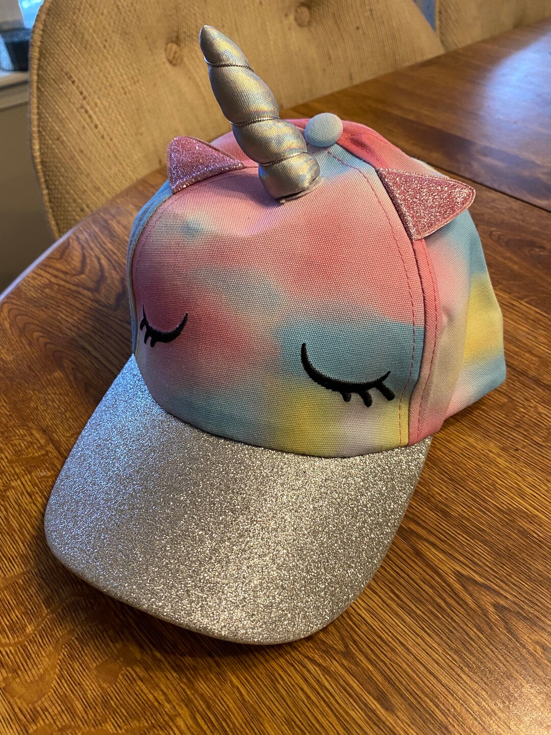 Kids Unicorn Rainbow Shiny Glitter Baseball Cap Adjustable Velcro - Etsy