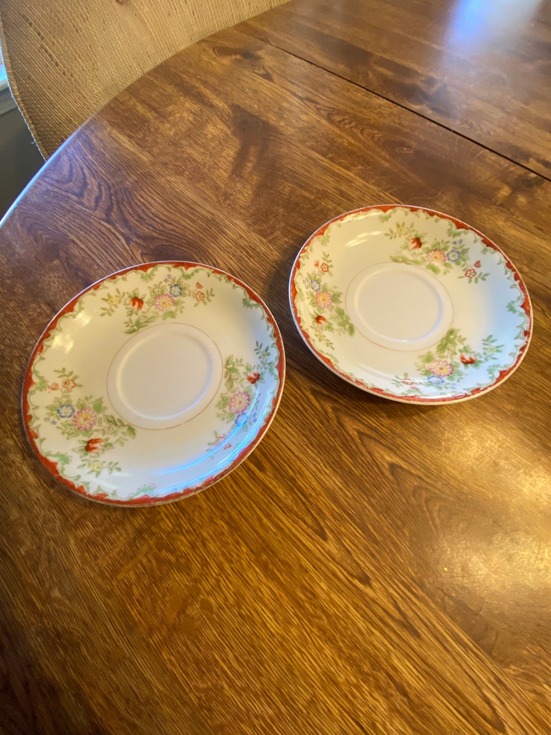 2 Vintage Japan STS Hand Painted Plates - Etsy