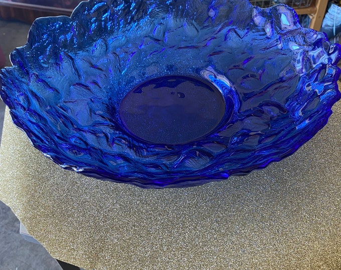 Vintage Westerburg Pukeberg Cobalt Blue Glass Bowl - Etsy