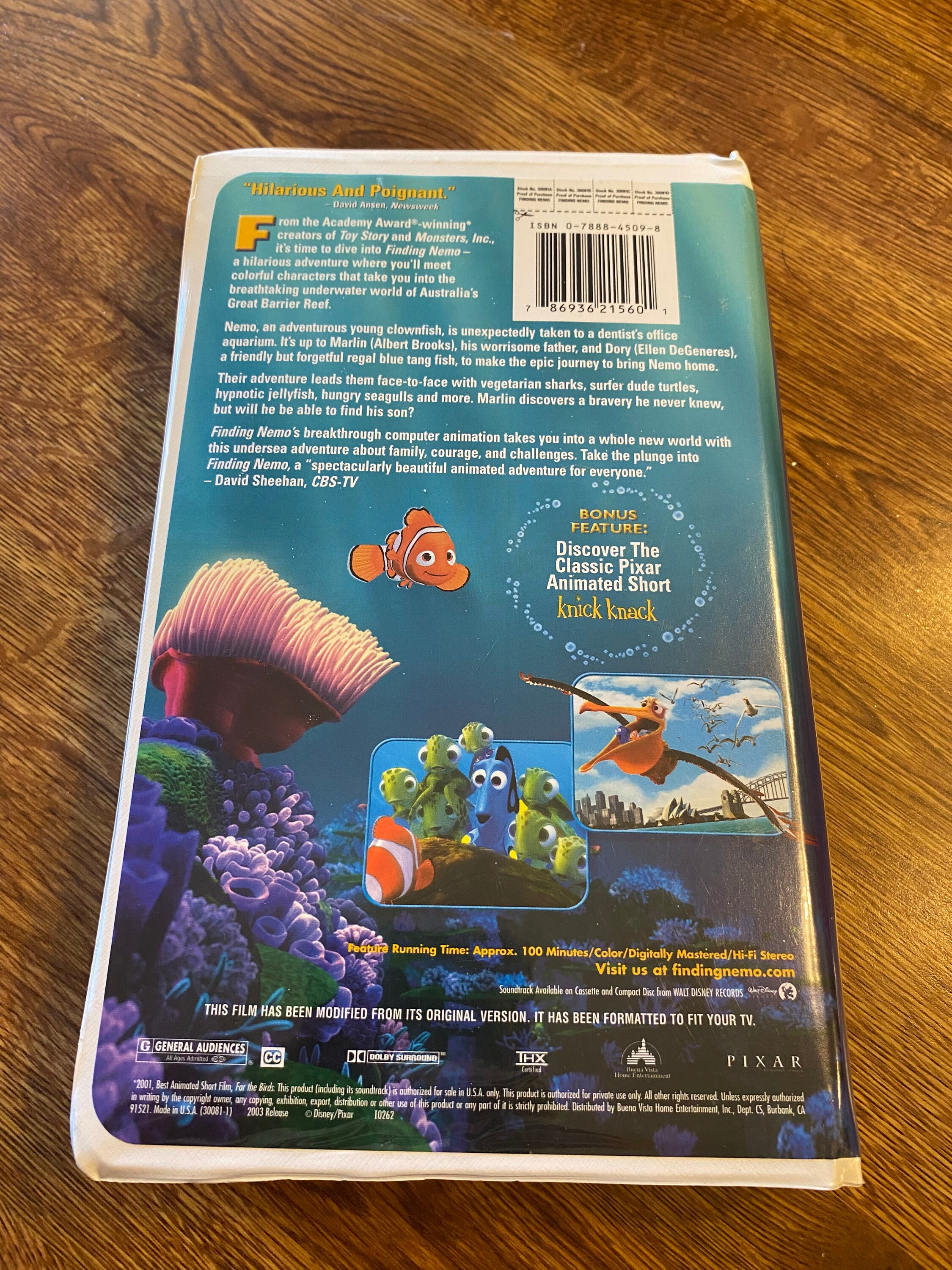 Vintage Disney Pixar Finding Nemo VHS - Etsy
