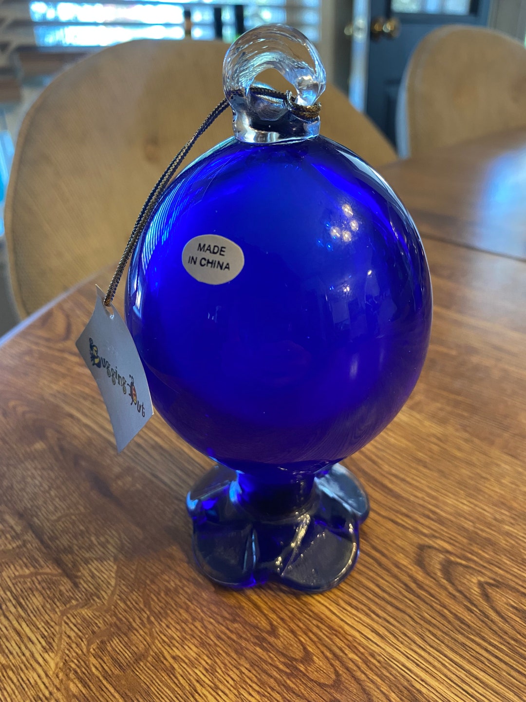 Seasons of Canon Falls Cobalt Cobalt Glass Ornament Hummingbird Feeder ...