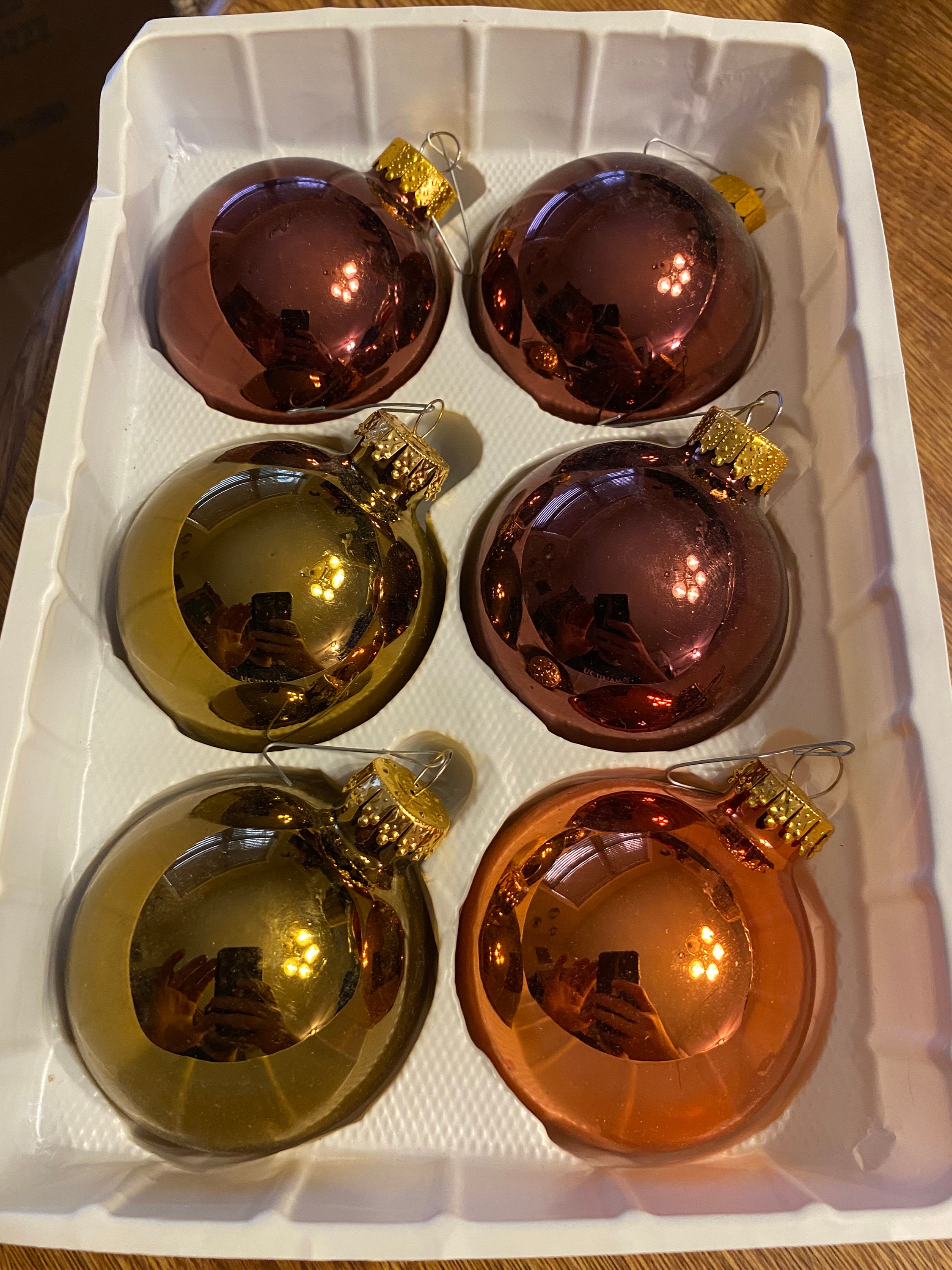 Set of 6 Vintage Multi Colored Glass Christmas Tree Ornaments - Etsy