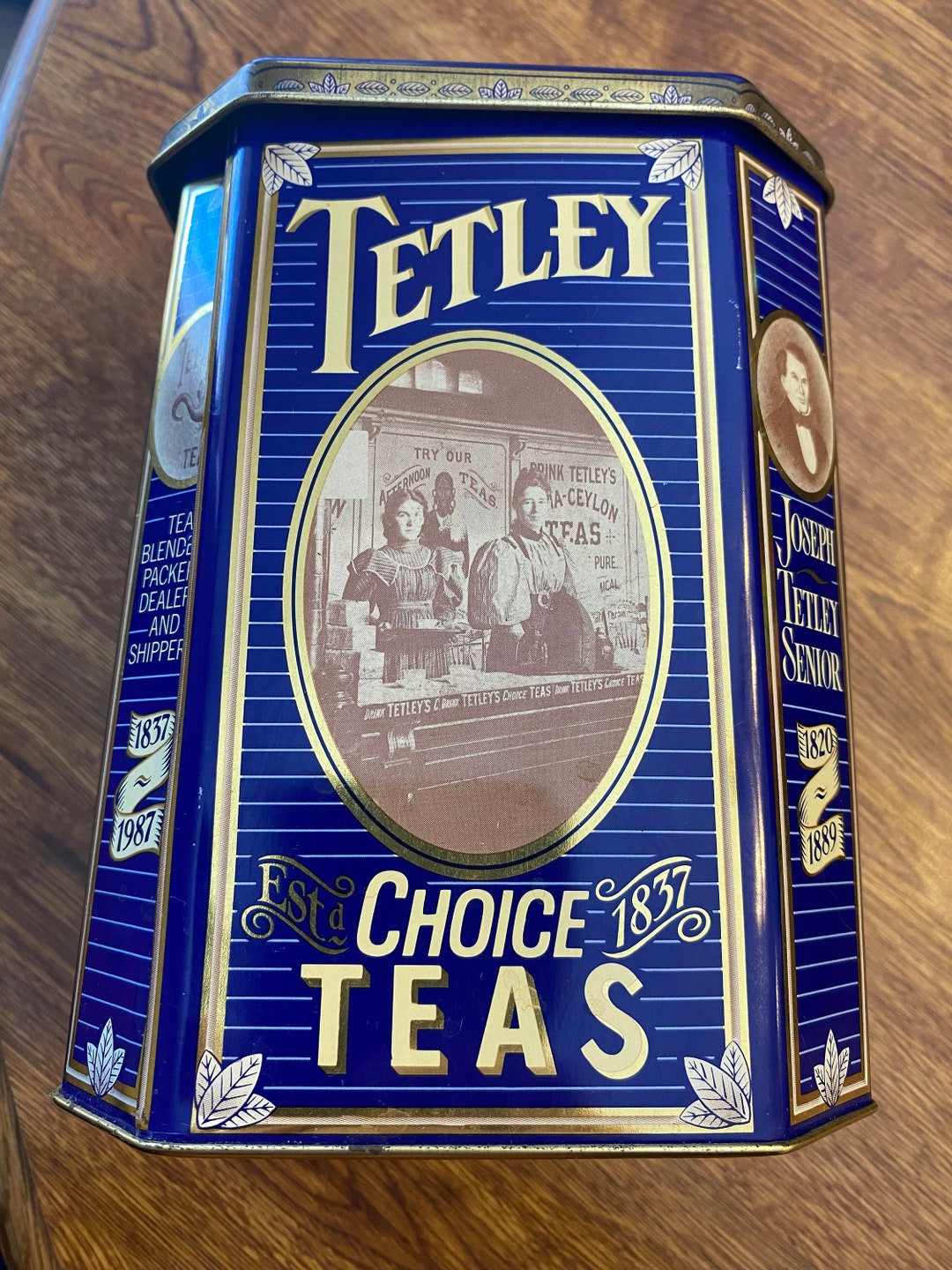 Vintage Tetley Tea 1837-1987 Anniversary Collectible Metal Tin Box - Etsy