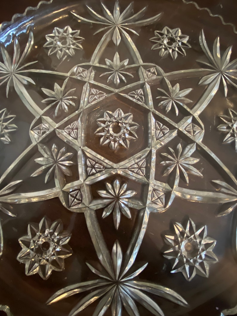 Vintage Anchor Hocking Star of David Glass Serving Platter - Etsy