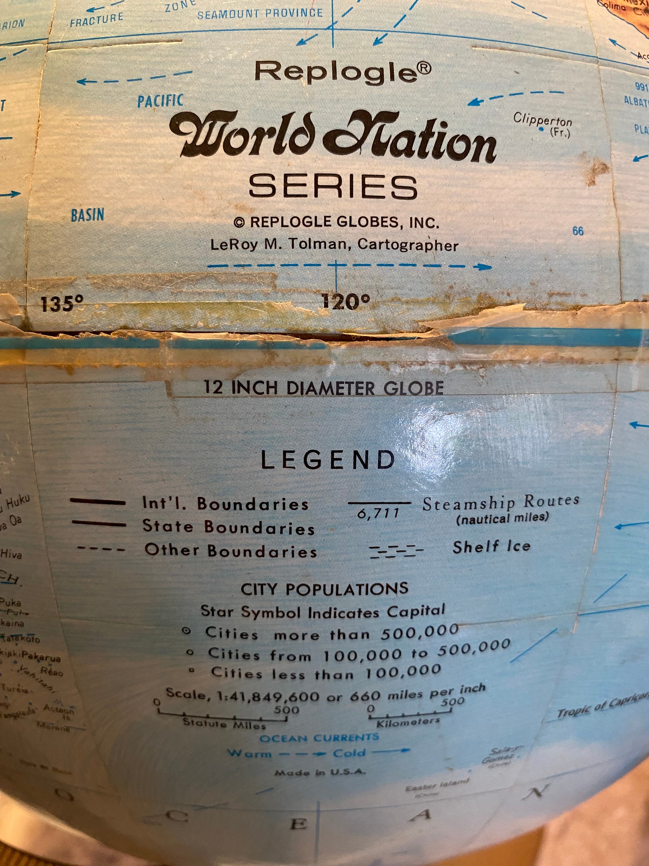 Vintage Replogle World Nation Series Leroy Tolman 12-inch Diameter ...