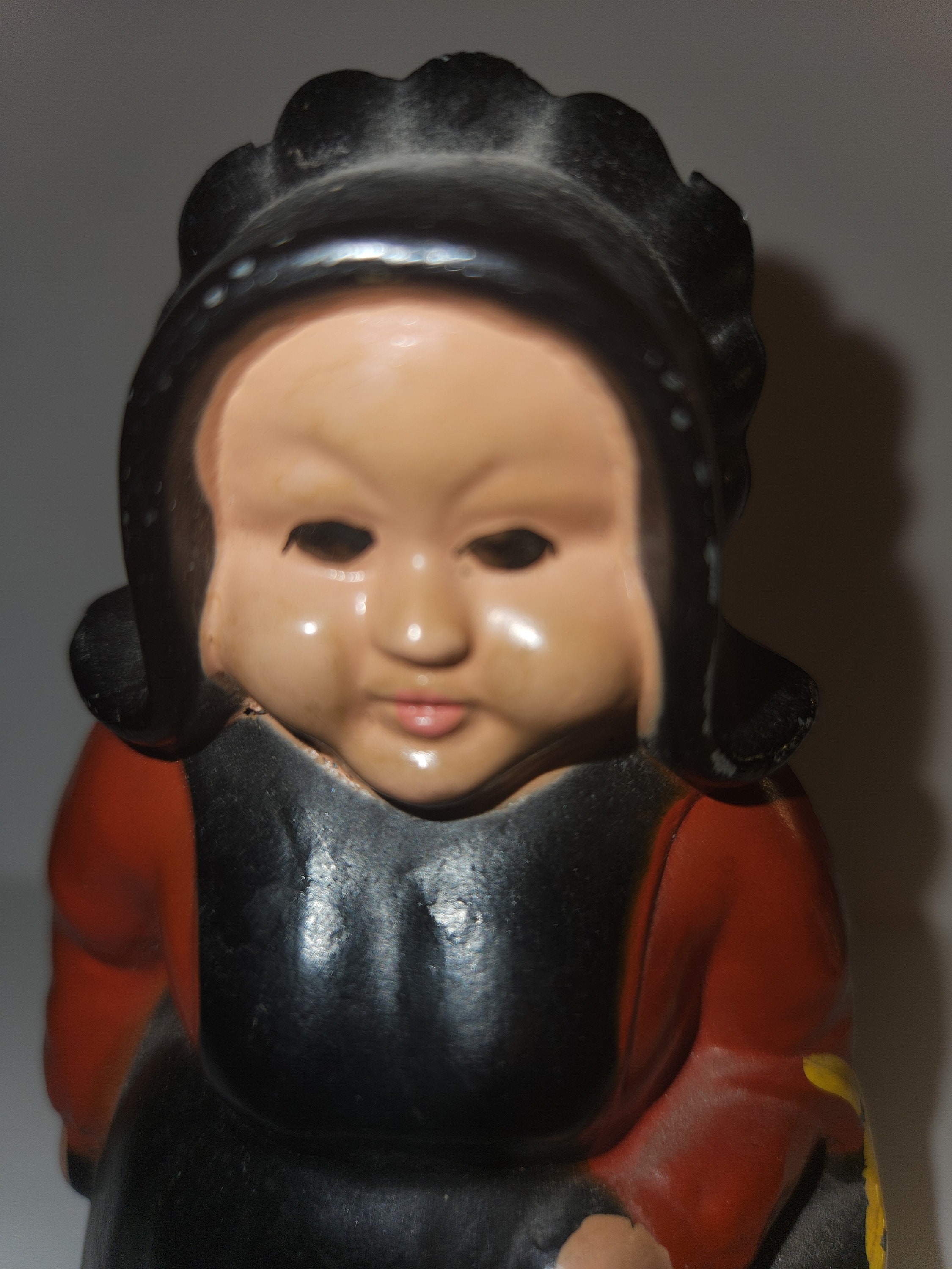 Vintage Cast Iron Amish Woman Coin Bank - Etsy