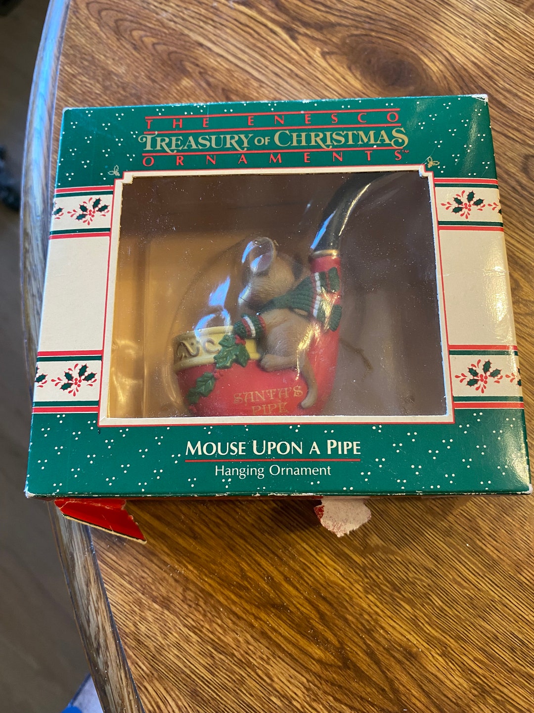 Vintage Enesco Treasury of Christmas Ornament 'mouse Upon a Pipe' 1988 ...