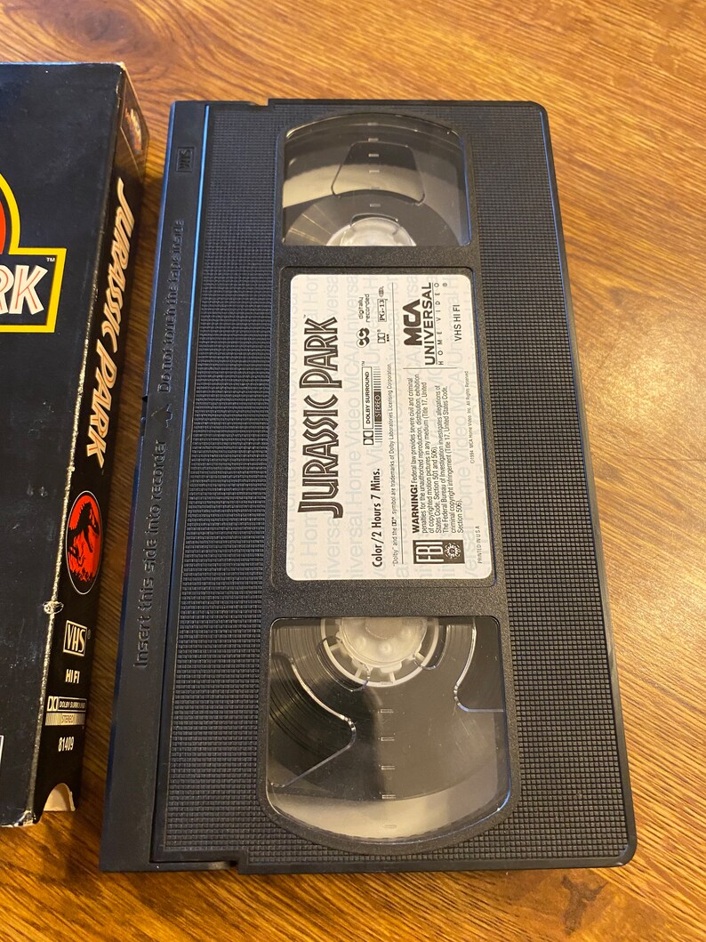 Vintage Jurassic Park VHS Collectible Movie - Etsy