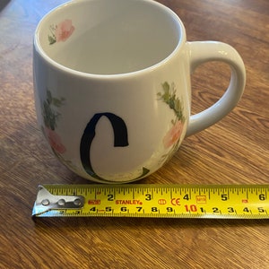 Vintage Prima Design Letter C Floral Coffee Mug - Etsy