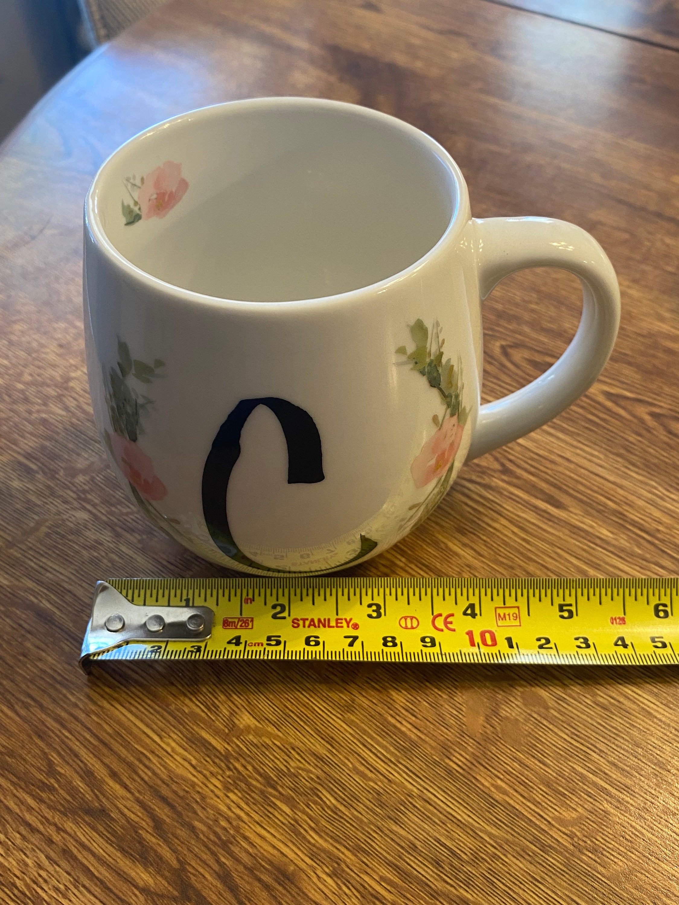 Vintage Prima Design Letter C Floral Coffee Mug - Etsy