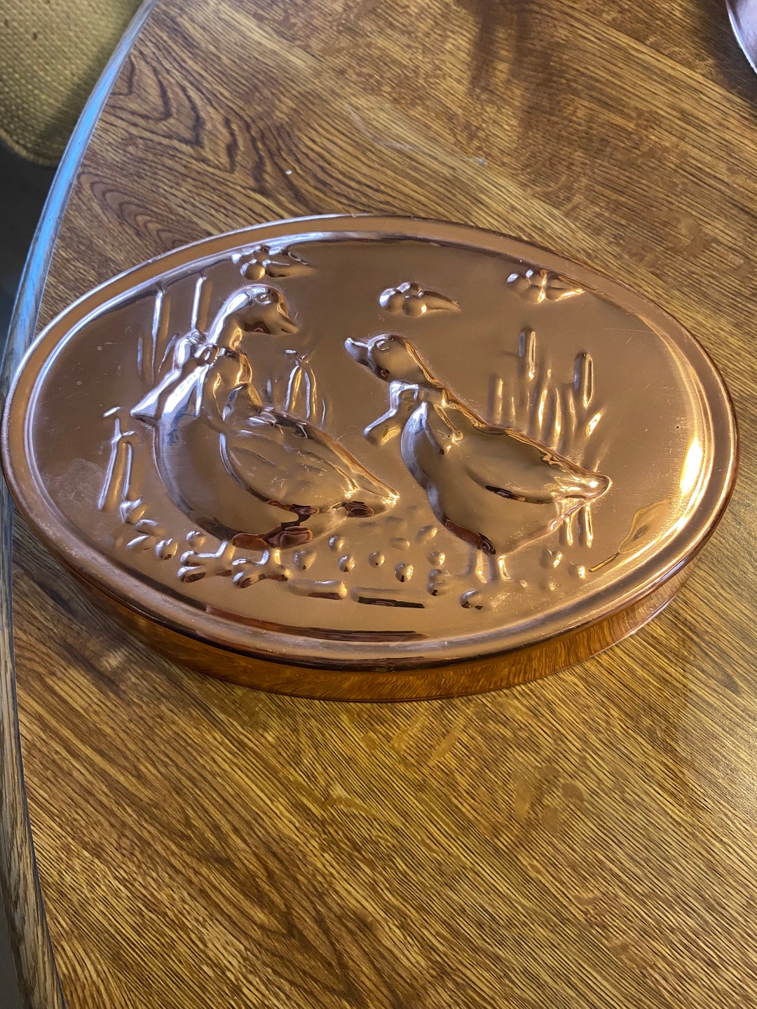Vintage Copper Oval Duck Mold Wall Hanging Field Ducks - Etsy