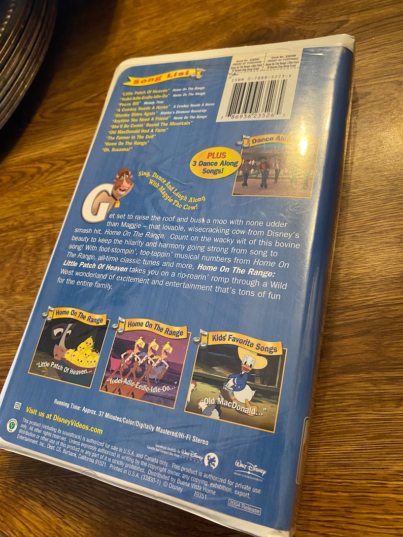 Vintage Disneys Sing Along Songs Home on the Ranch VHS - Etsy